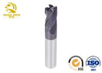 China HRC 65 Four-Edge Rounded Nose End Mill with ALTIN Coating for CNC Steel Processing for sale