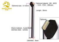 China Monocrystalline Diamond Milling Cutters 4-12mm Diameter for Acrylic Stone Granite Marble Ceramic Precision Machining for sale