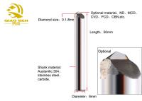 China Professional Custom Diamond End Mill Cutting Tools 4-12mm Diameter with High Wear Resistance for Aluminum & Copper for sale