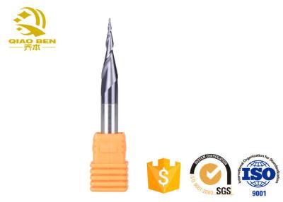 China Tapered End Mill Cutter Solid Carbide AlTiN Coating 0.4-2.5mm Diameter for CNC Milling for sale