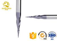 China High Hardness Conical Carbide Tapered End Mills 0.4-2.5mm Diameter with AlTiN Coating for CNC Machining for sale