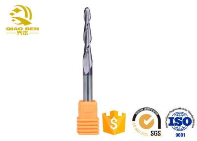 China High Precision Solid Carbide Ball Nose End Mills 0.4-2.5mm Diameter with AlTiN Coating for Five-Axis CNC Milling for sale
