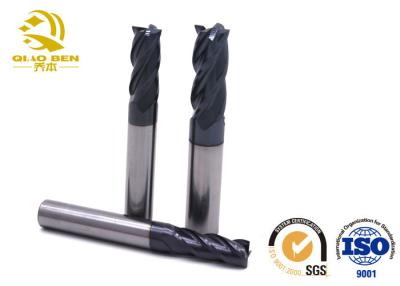 China Solid Carbide Square End Mill HRC65 4 Flutes TiAlN Nano Coating 35° Helix for sale