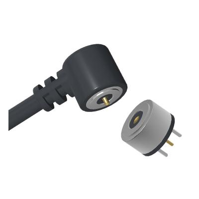 China 8.0mm Magnetic Cable Connector 3A 2 Pin Pogo Pin Charger Circular For Heated Gloves for sale