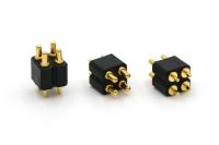 China DIP Type 4 Pin Pogo Connector Double Row Pogo Pins Connector 2.54mm Pitch for sale