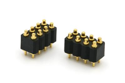 China 8pin Pogo Pin Connector 12V 2.54 Pitch Connector Double Row for sale