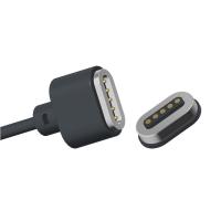 China 1A 5 Pin Magnetic Charger N52 NdFeB Magnetic Charging Cable Black With Data Sync for sale