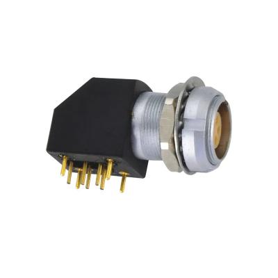 China 2 Pin 3 Pin 4 Pin Industrial Connectors Customized 90 Degree Electrical Connectors With Two Nuts for sale