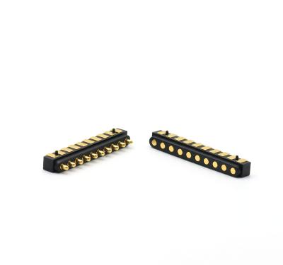 China 2.54mm Pitch Spring Loaded Connector 3A 10 Pin Pogo Connector Compact for sale