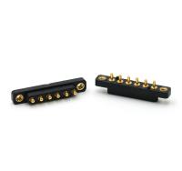 China Customized Spring Loaded Connector Gold Plating 6 Pin Pogo Connector Male And Female for sale