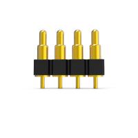 China Single Row 4 Pin Pogo Connector Customized Spring Loaded Connectors 2.54mm Pitch For Health Care for sale