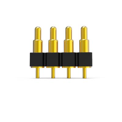 China Single Row 4 Pin Pogo Connector Customized Spring Loaded Connectors 2.54mm Pitch For Health Care for sale