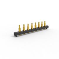 China SMT Pogo Pin Connector 8pin Spring Pin Connectors Surface Mount Pcb Brass Gold Plating for sale