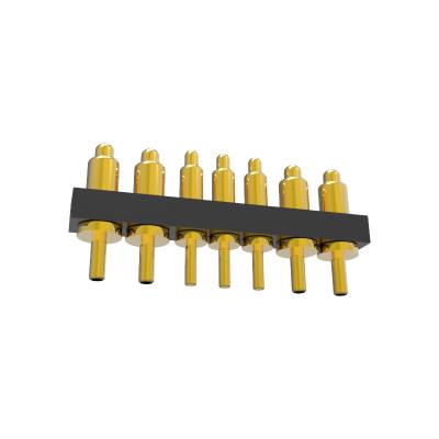 China Customized Pogo Pin Connector Single Row Pogo Connector 7pin For PCB technology for sale