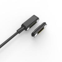 China Spring loaded Magnetic Cable Connector 5 Pin Magnetic Data Connector Black for sale