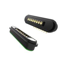 China Right Angle Magnetic Connectors 8 Pin Spring Loaded Connector Male Female for sale