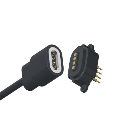 China USB 2.0 male female 4pin pogo pin power charger magnetic cable connector  for sale