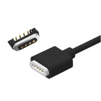 China 4 Pin Magnetic Connector Cable Right Angle Male And Female Magnetic Connector 5V for sale