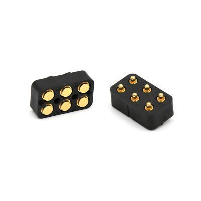 China Customized Spring Loaded Connector Male And Female Pogo Pins Connector 6pin For Medica Product for sale
