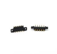 China Bended 2.54 Mm Pitch Connector Spring Loaded 5 Pin Pogo Connector Right Angle SUS304 for sale