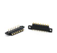 China Right Angle Pogo Pins Connector 7pin Spring Loaded Connectors 12V For Charging Equipment for sale