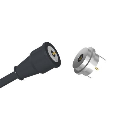 China Customized Magnetic Cable Connector Circular Magnetic Electrical Connector 2 Pin For Smart Wear for sale