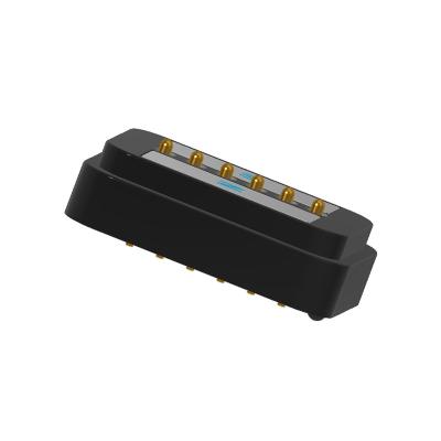 China Customized Magnetic Power Connectors Black 6 Pin Magnetic Connector With High Adsorption Force for sale
