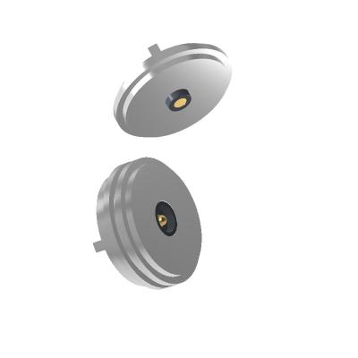 China 6A Magnetic 2 Pin Connector Customized Round Pogo Pin Connector 18.0mm Diameter Male And Female for sale