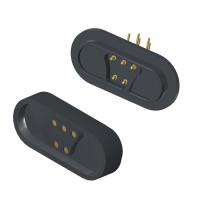 China DIP 5 Pin Pogo Connector Black Right Angle Pogo Pin Connector 12V for sale