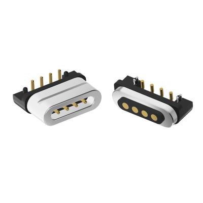 China 2.2mm Pitch Magnetic Connectors 3A Right Angle Pin Connector 4 Pin for sale