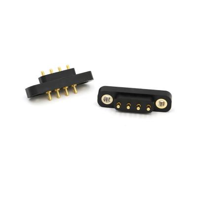 China Customized 4.0mm Pitch Spring Pin Connectors with Nuts and 48H Salt Spray Test for Durable Connections for sale