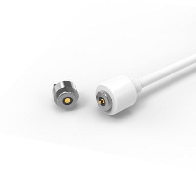 China OD4.0mm White 2Pin Circular Magnetic Power Cable Connector For Electric Wheelchairs for sale