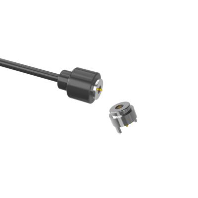 China 5.0mm Round Male And Female Magnetic Dc Connector With Black Cable for sale