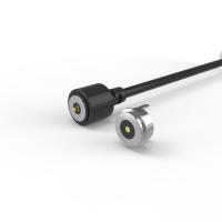China Black 90A Connector Jacket Round Magnetic Connector with T-shape Design Mechanical Life 10000 Cycle Min. Dia. 8.0mm for sale
