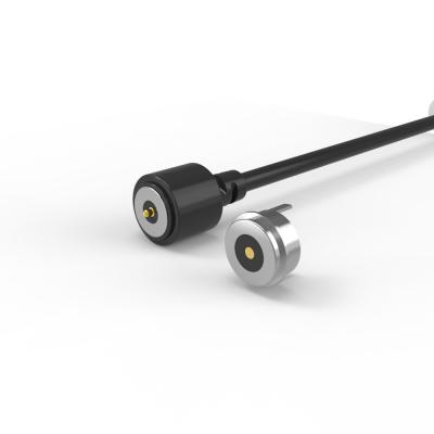 China Black 90A Connector Jacket Round Magnetic Connector with T-shape Design Mechanical Life 10000 Cycle Min. Dia. 8.0mm for sale