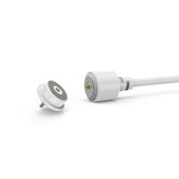 China Circular Magnetic Cable Connector with White LCP Housing Dia.8.0mm Male Female Salt Spray Test 48H Spring Force 60g±10g for sale