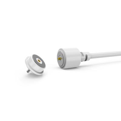 China Circular Magnetic Cable Connector with White LCP Housing Dia.8.0mm Male Female Salt Spray Test 48H Spring Force 60g±10g for sale