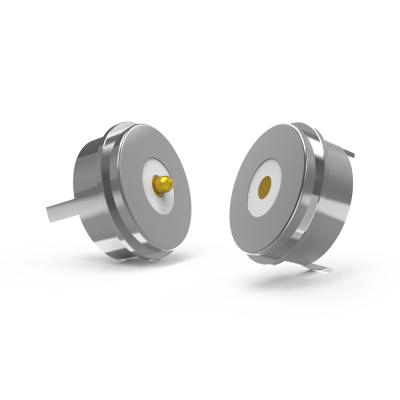 China Dia 10.0mm Male & Female Circular Magnetic Spring Pogo Pin Connector For LED for sale