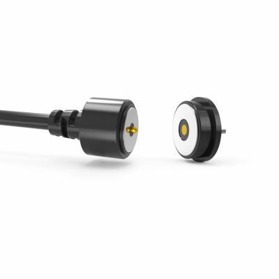 China Round Wmagnetic Power Cable Connectors For Guard Tour Patrol Device for sale