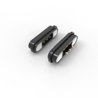 China 3pin magnetic connector  3A male female pogo pin charger terminal for sale