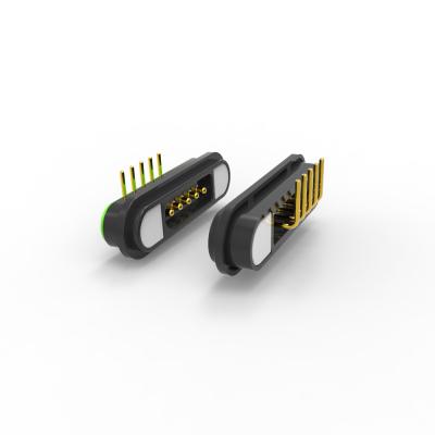 China Customized gold plated 5 pin smart wearable magnetic connector connector for sale