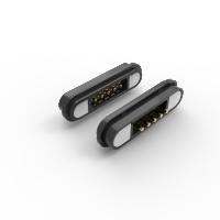 China Pogo pin connector magnetic 5pin magnet spring loaded gold plating pogo pin connector for sale