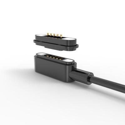 China Magnetic cable connector square 5pin male and female electrical pogo pin for sale
