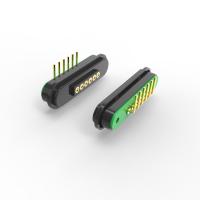 China Right angle magnetic  connector square 6pin male and female electrical pogo pin for sale