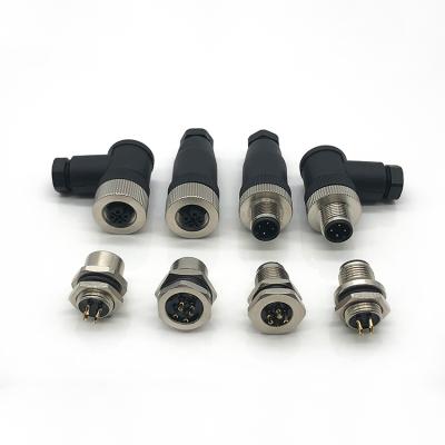 China 3 4 5 Pin IP67 Wire M12 Waterproof Circular M12 8 pin Female Male Waterproof Connector for sale