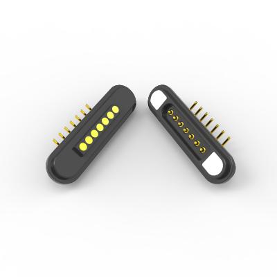 China Right angle 7 pin pogo magnetic connector male and female spring pin connector for sale