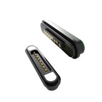 China Male Female Right Angle  8 Pogo Pin Spring Loaded Connector Magnetic Connectors for sale