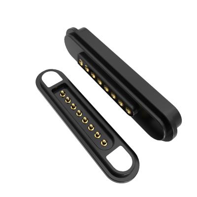 China 12V 3A Magnetic Pogo Pin Connector 8 Pin Magnetic Connector  For Electronic Device for sale