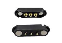 China 2.54mm pitch 2A current 3pin DIP pogo pin male female magnetic power connector for sale