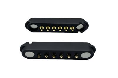 China 6pin pogo pin magnetic connector 2.54mm pitch magnetic power male female connector for sale